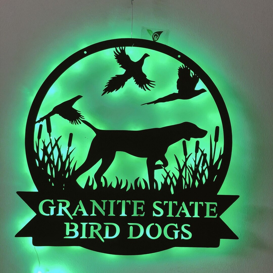 Personalized Pheasant Hunting LED Lights Metal, German Short Haired Dog ...