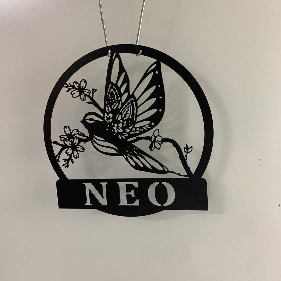 Custom Hummingbird Metal Wall Art,personalized Hummingbird Metal Name ...