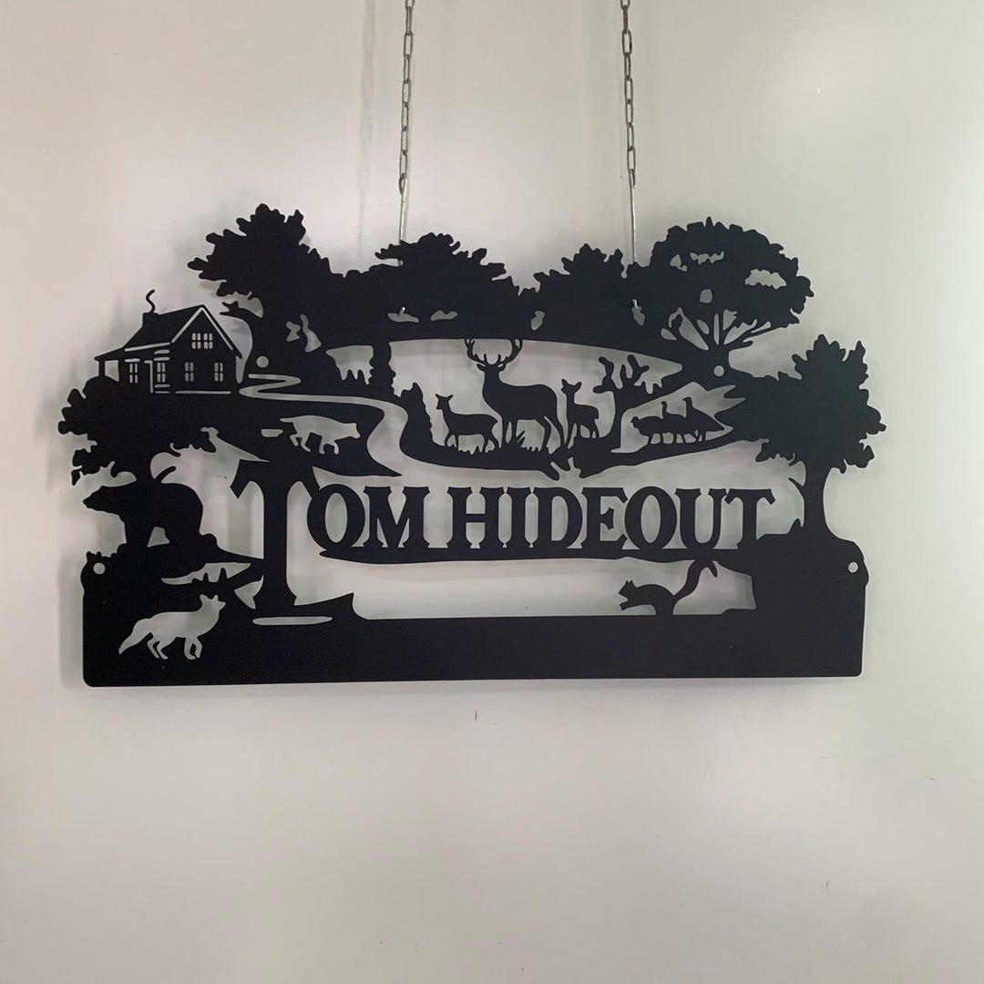 Custom Metal Wildlife Sign,personalized Farmhouse Metal Entrance Sign ...