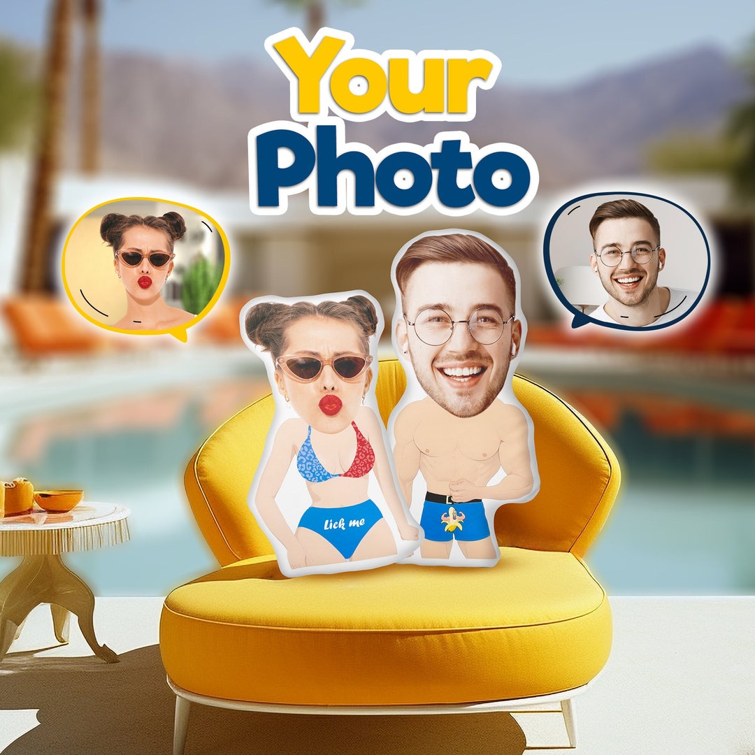 Custom Pillow From Photo Personalized Face Funny Person Pillow Human ...