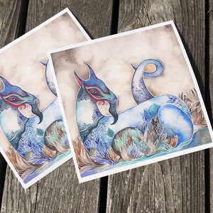 Lapis Lazuli Dragon Giclee Print by Megan Noel - Etsy