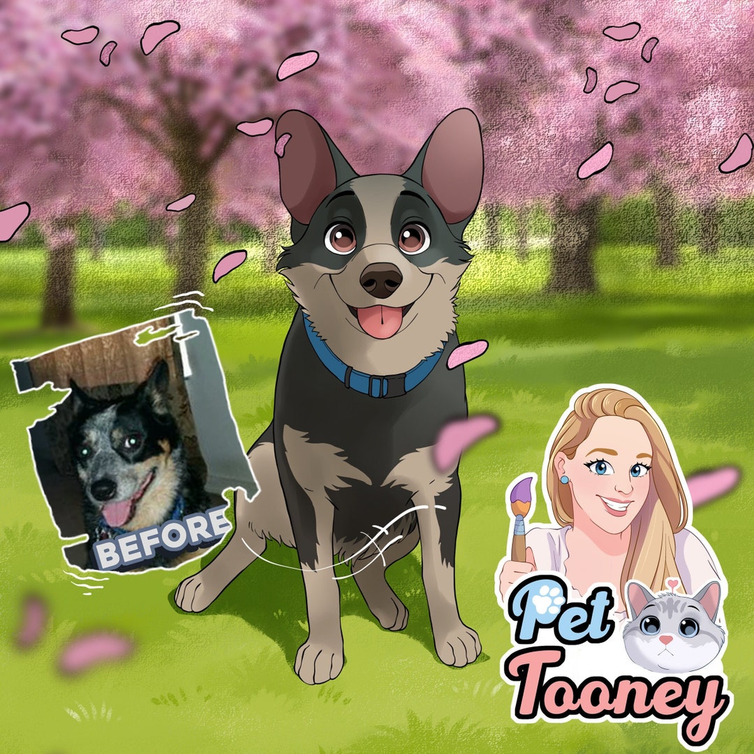 Disney Pet Style, Custom Disney Cartoon, Personalized Cartoon Portraits ...