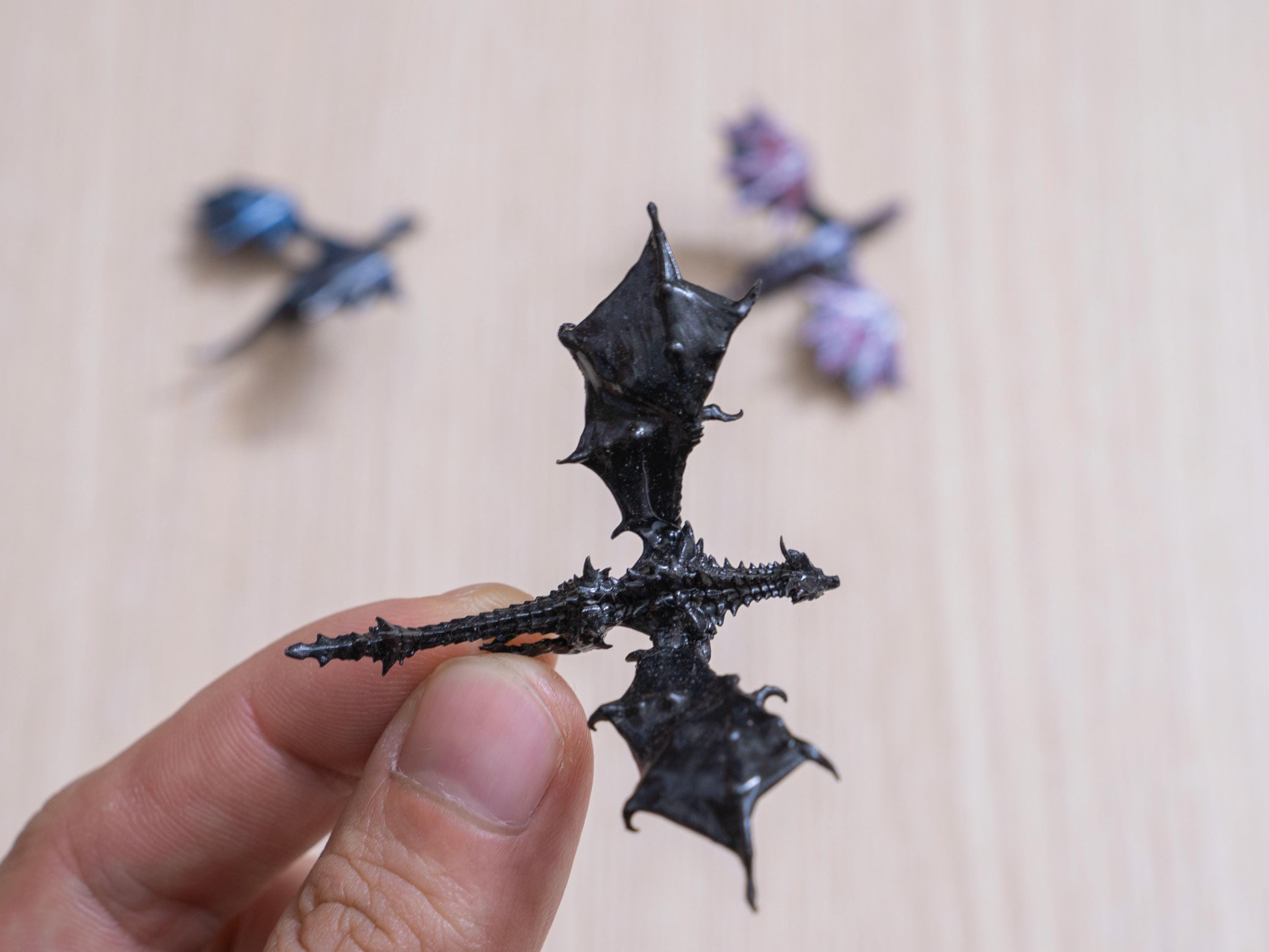 Mini Handmade Dragon Figure Fire Dragon and Ice Dragon Dungeons and ...