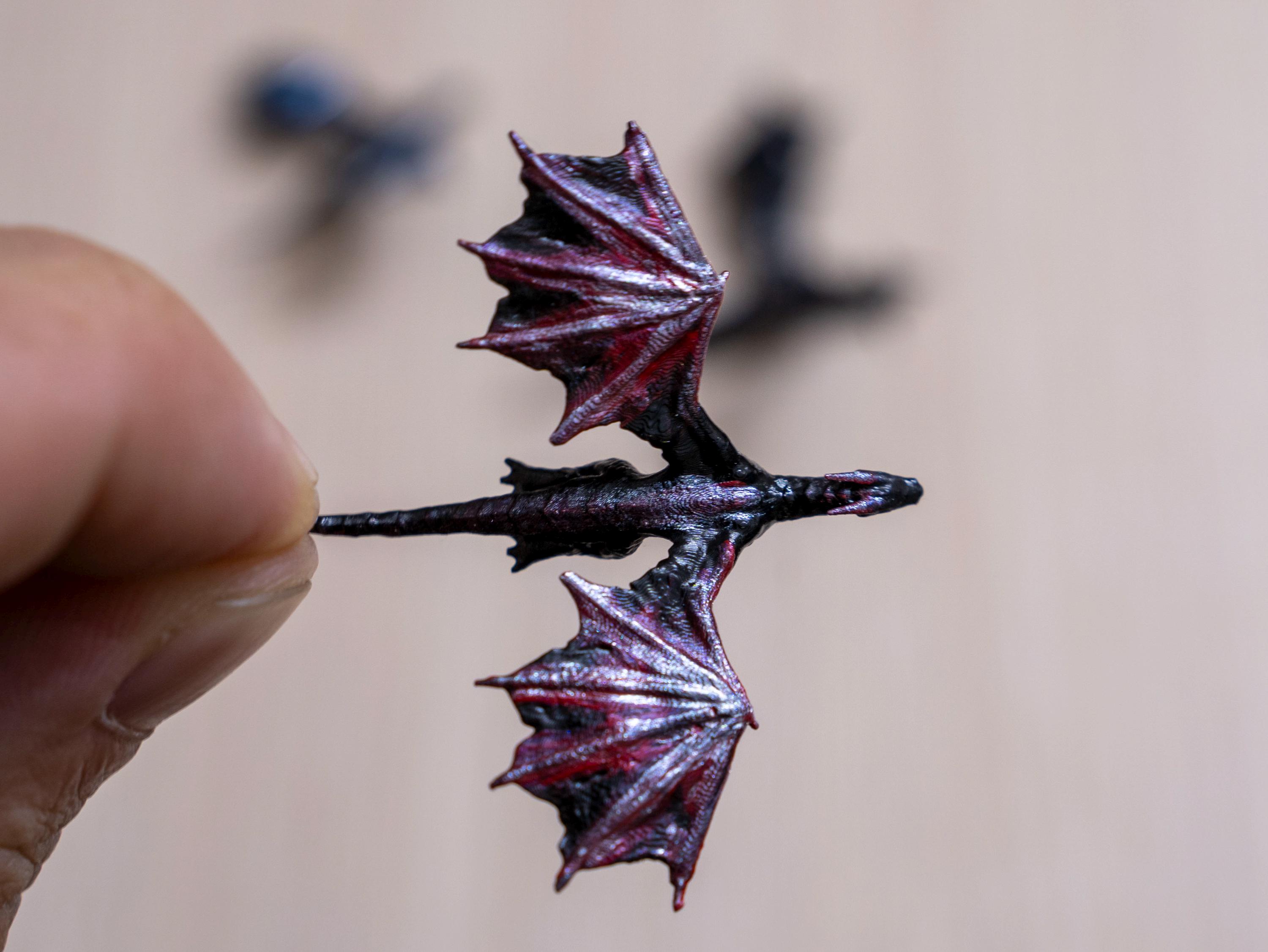 Mini Handmade Dragon Figure Fire Dragon and Ice Dragon Dungeons and ...