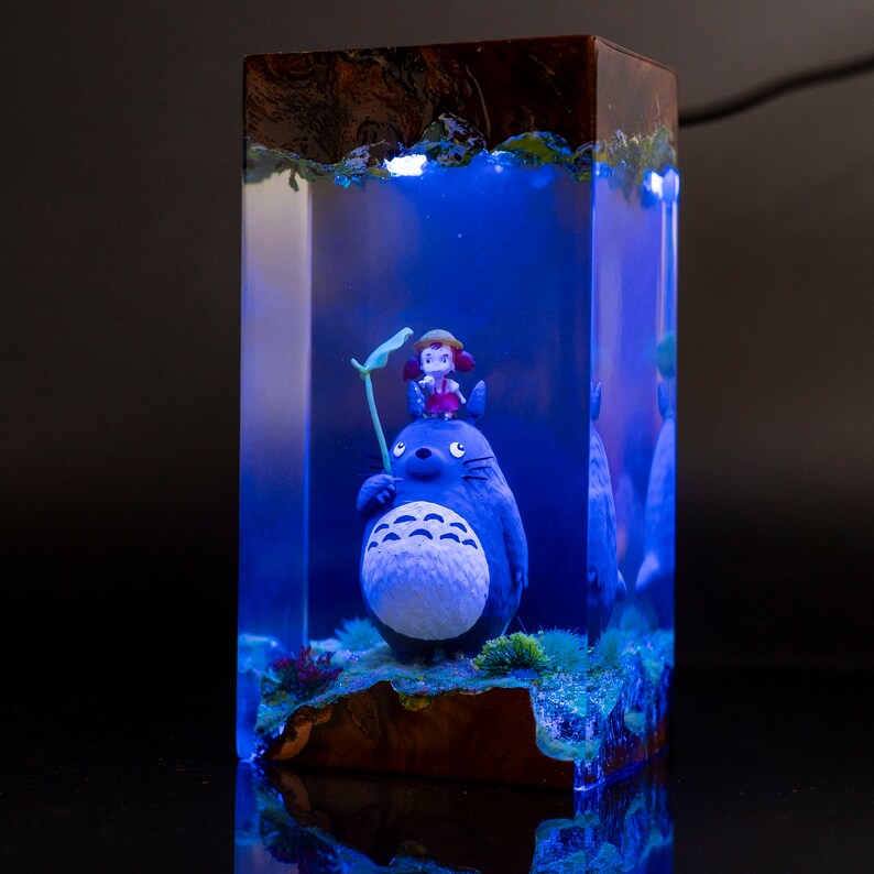 Epoxy Resin Wood Lamp Famous Anime Anime Night Lights Unique Bedroom ...