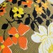 Retro Orange Floral Vintage Fabric Medium Zipper Pouch - Etsy