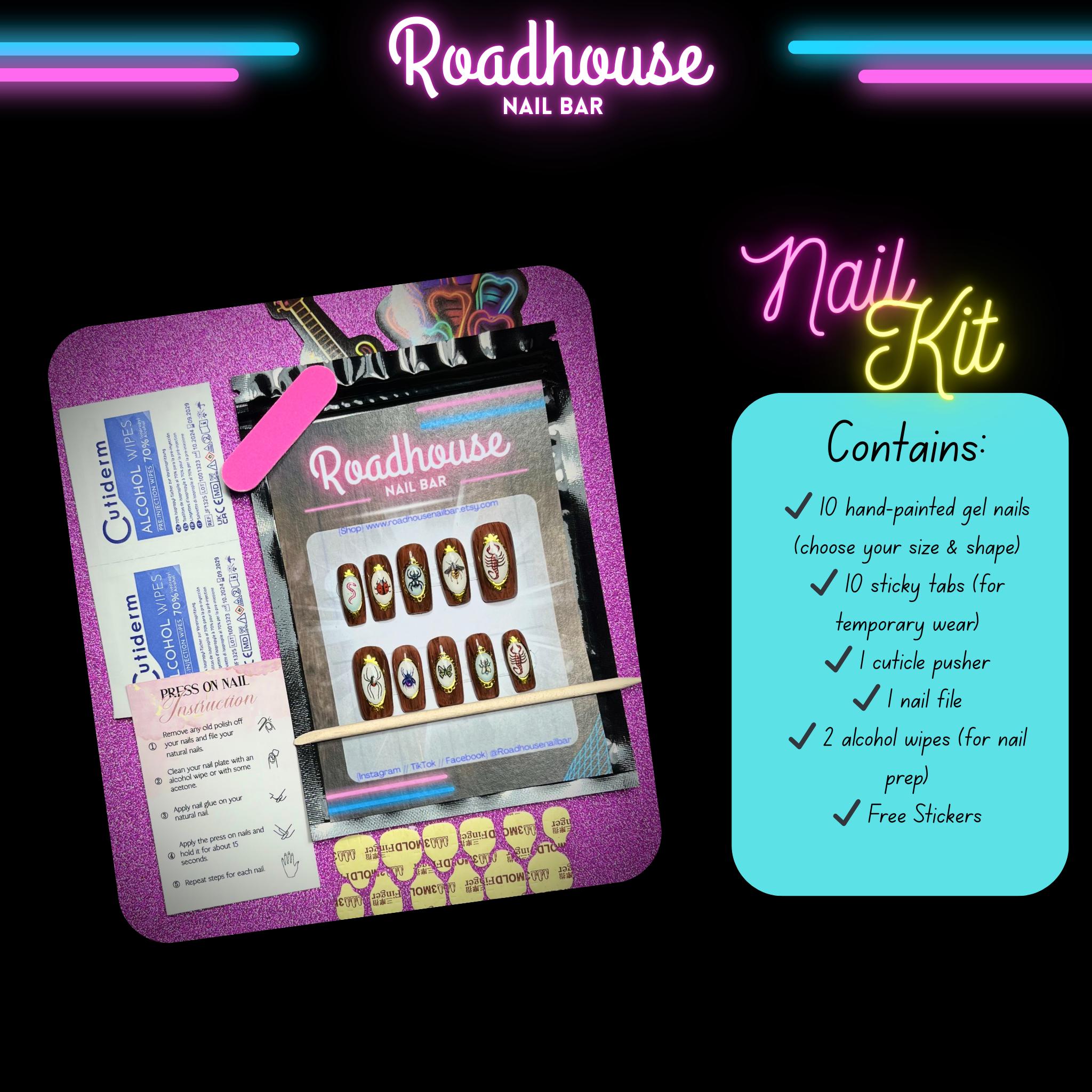 Sleep Token Press-on Nails | Black and Gold Handmade Nail Art | Gold ...