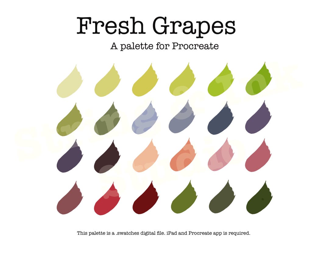 Fresh Grapes Colour Palette for Procreate - Etsy
