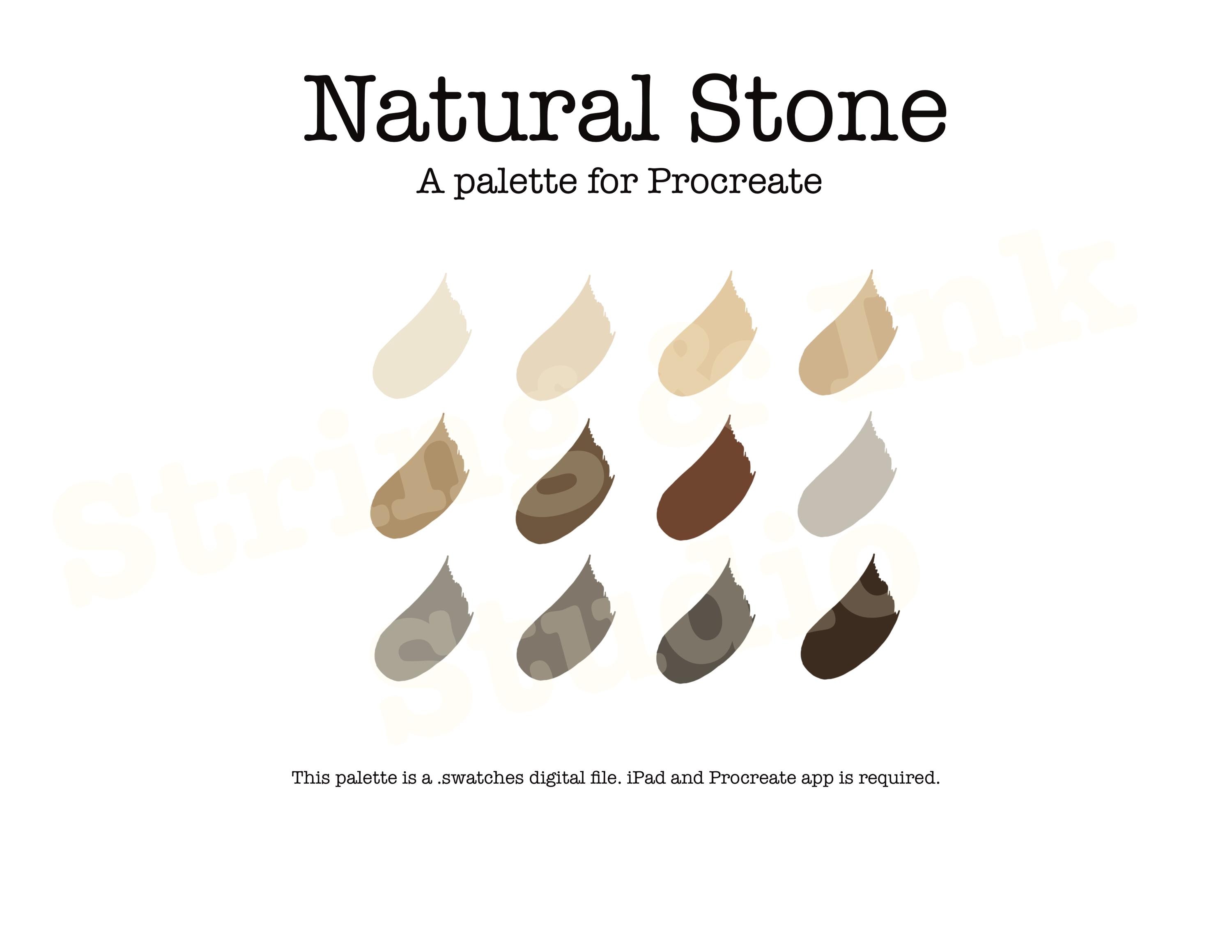 Natural Stone Colour Palette for Procreate - Etsy