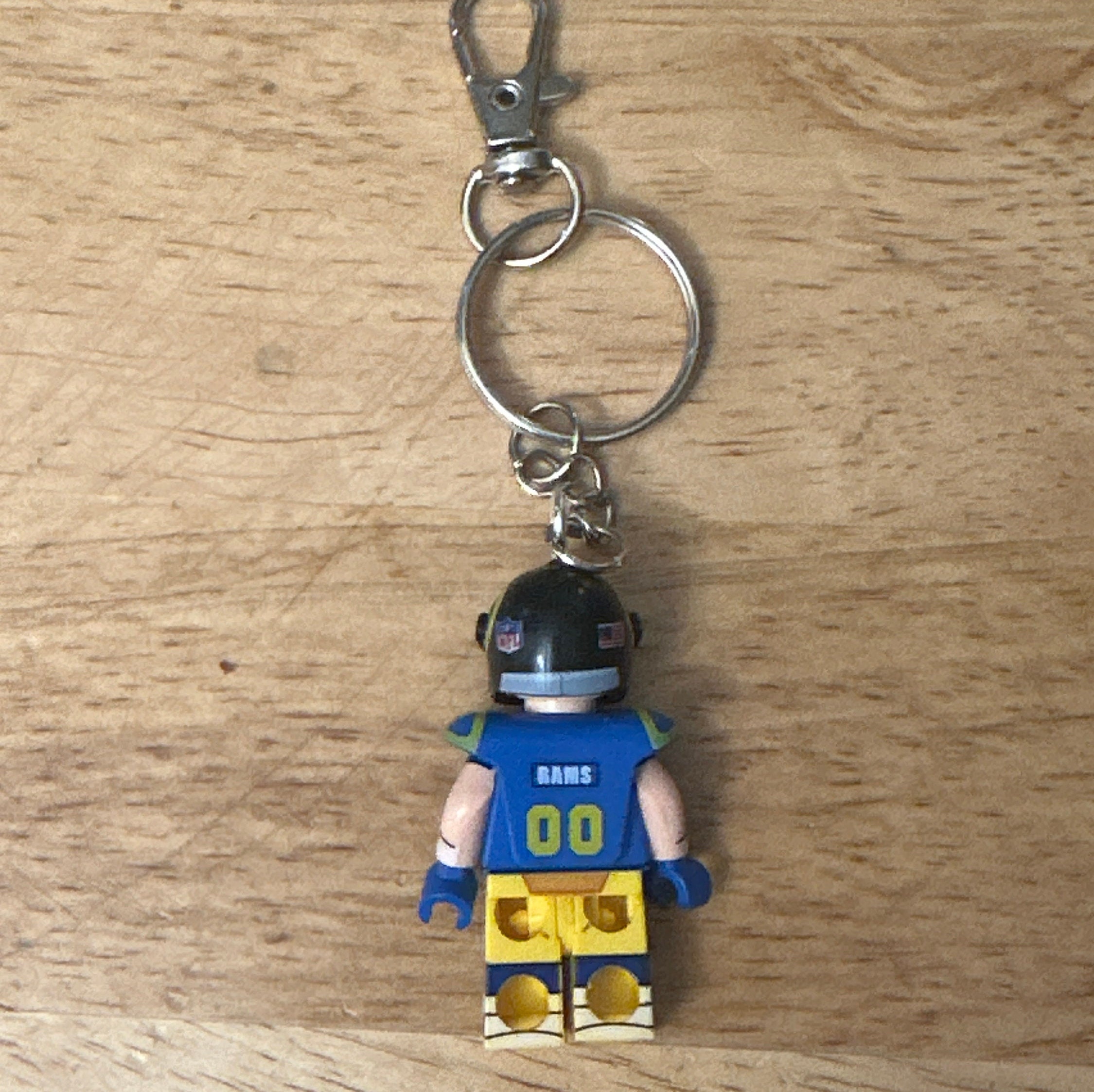 Rams Keychain: Made With Lego Inspired Minifigure - Etsy