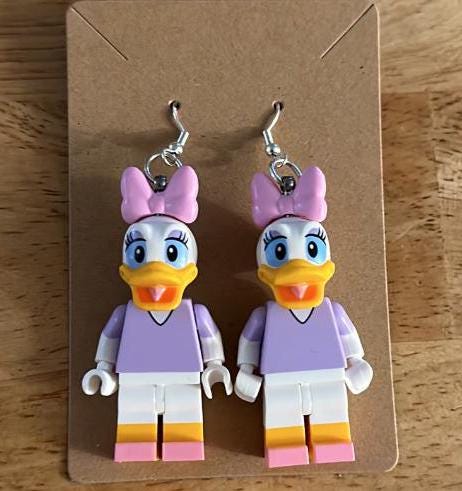 Daisy Duck Earrings: Made From Genuine Mnifigures - Etsy