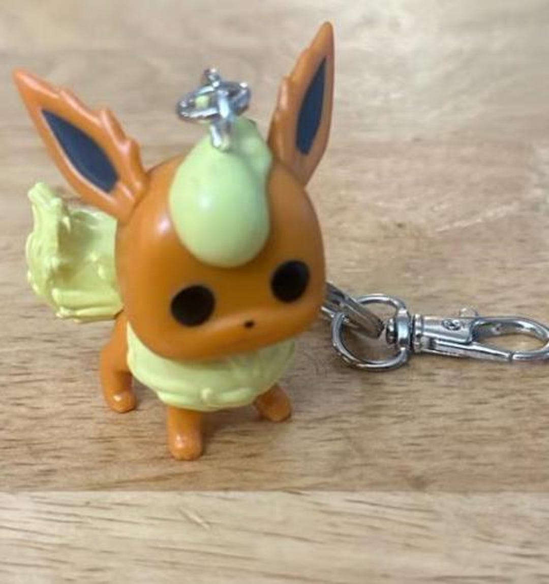 Flareon Keychain: Made From Pocket Pop - Etsy