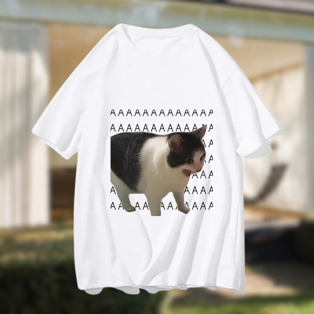 Screaming Cat Funny Shirt, Meme Internet Shirt,silly Cat Shirt,gag ...