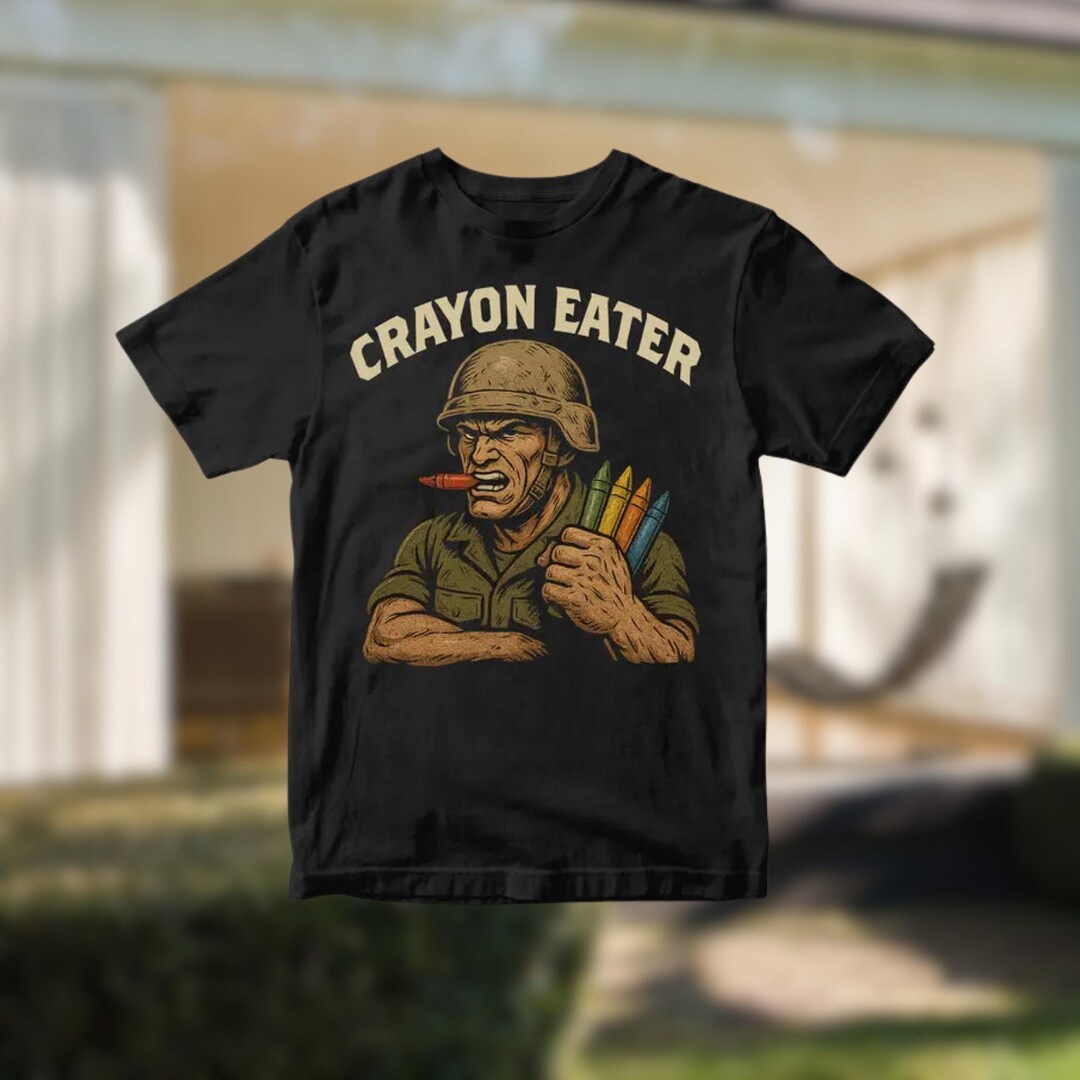 Marine Crayon Eater Funny Meme Shirt, USMC Humor, Heavy Cotton Shirt ...