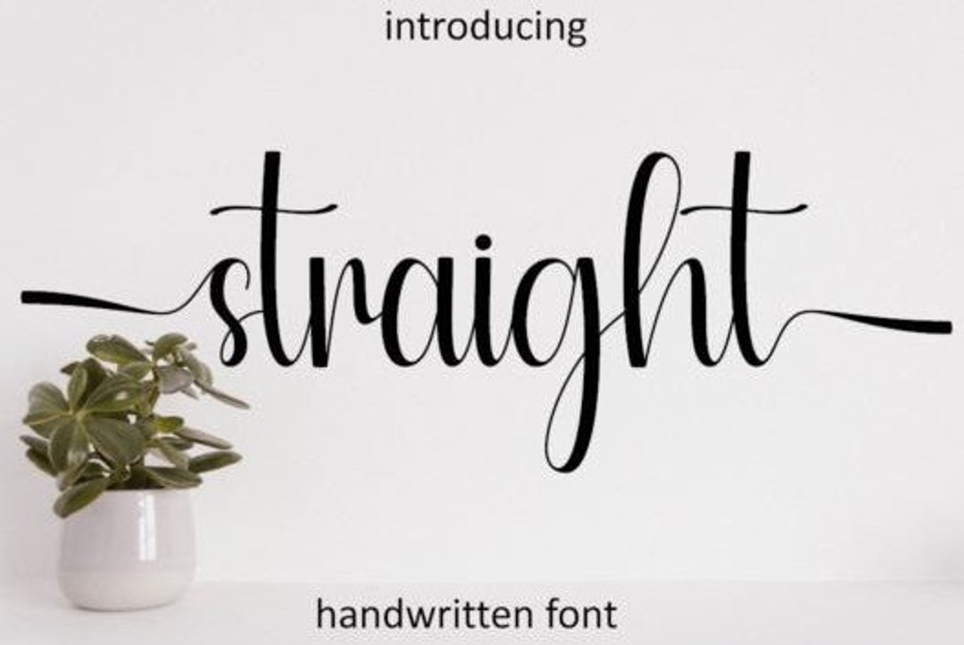 Straight Font, Script Font, Retro Font, Vintage Font, Beautiful Font ...