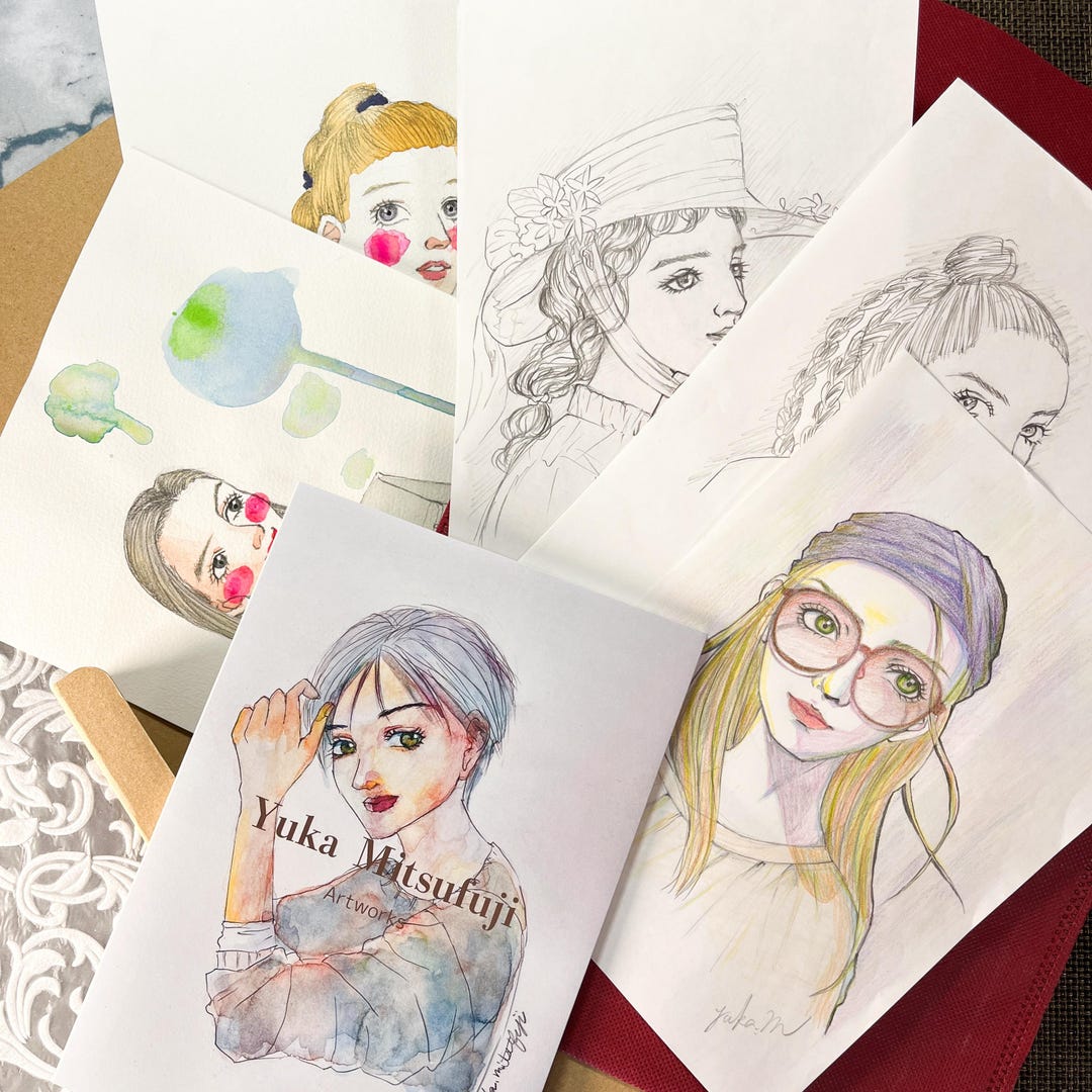 Elegant Watercolor Illustration Set Hand-painted Manga & Cartoon Art ...