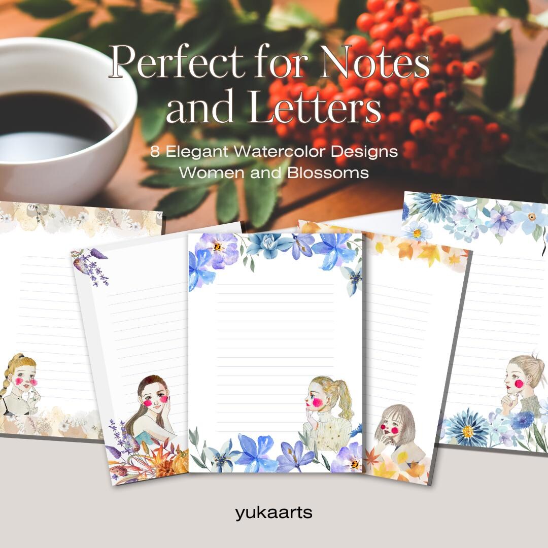 Cute Kawaii Stationery Set Printable Memo Notes for Journaling Paper ...