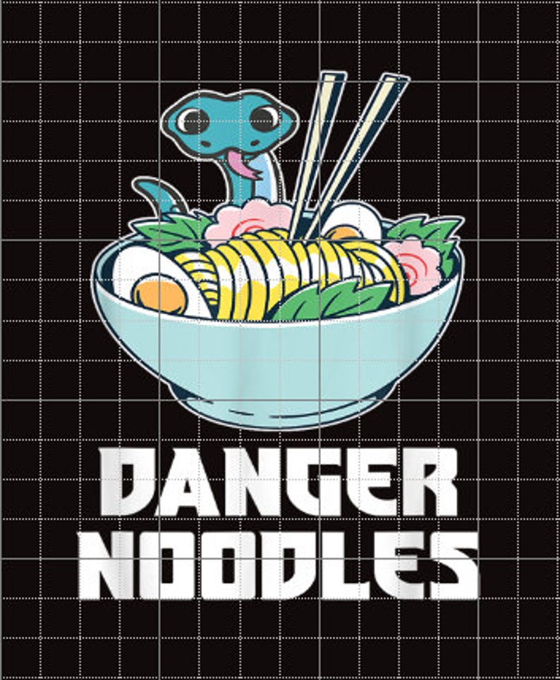 Danger Noodles Snake Kawaii Anime Funny Ramen Soup Snakes PNG - Etsy