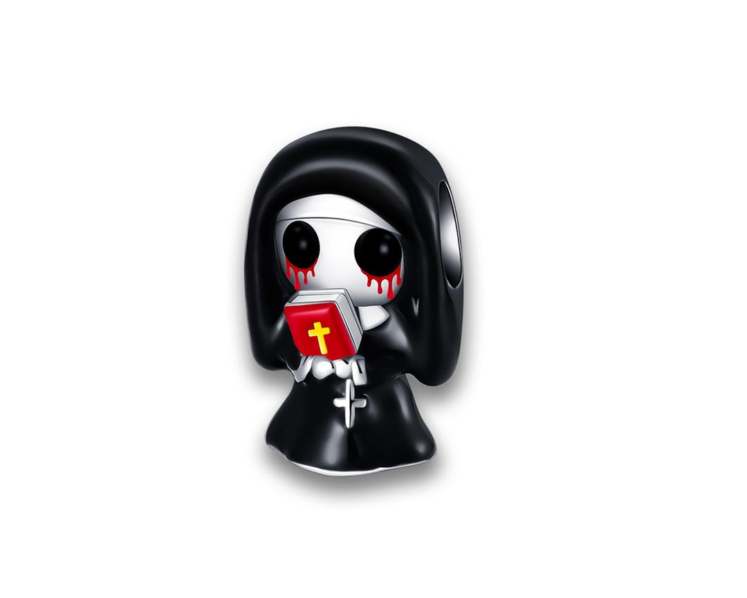 The Nun Charm - Horror Movie Halloween 925 Sterling Silver Charm - for ...