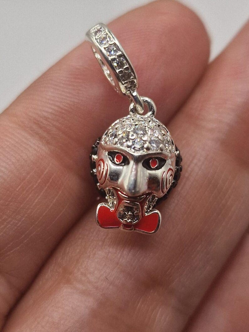 SAW Billy the Puppet Dangle Charm - Horror Movie 925 Sterling Silver ...