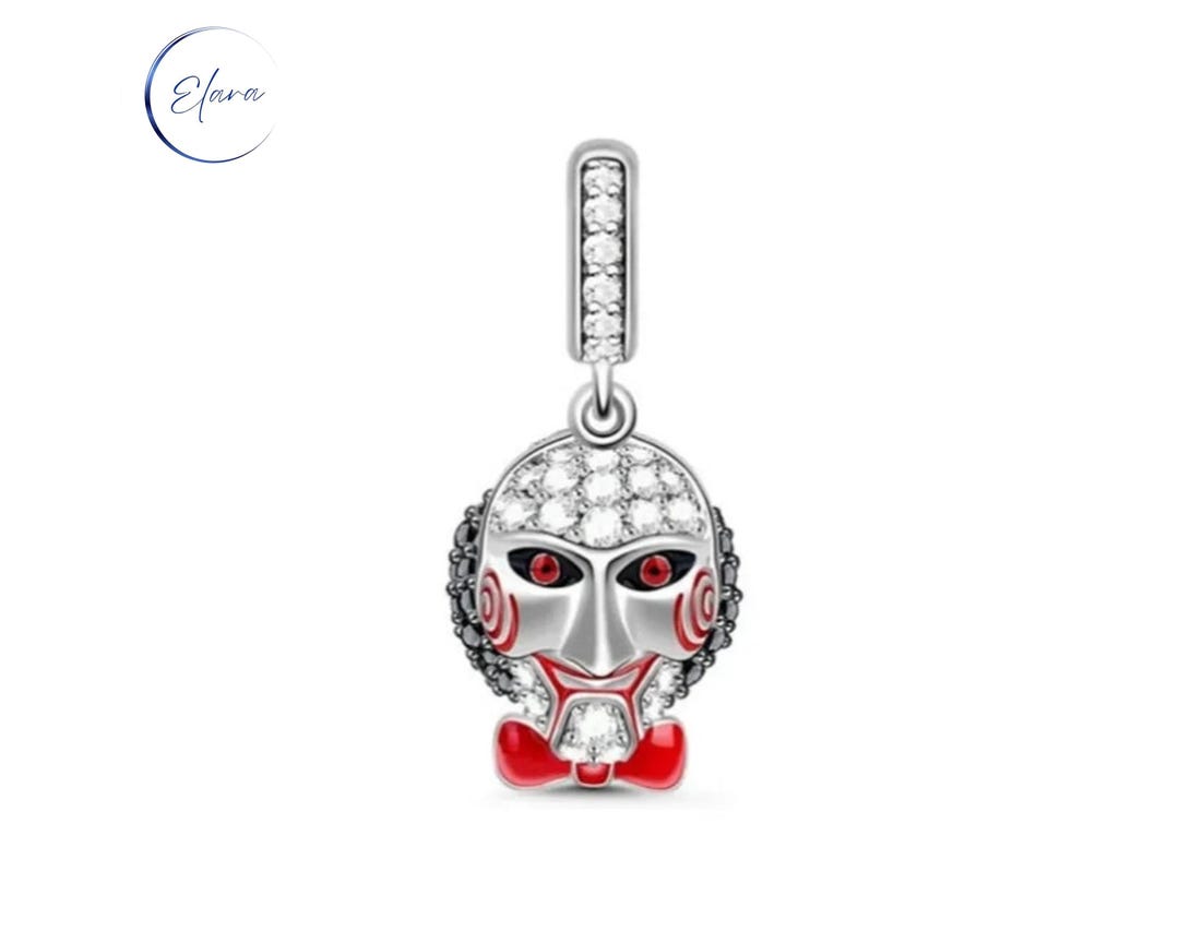 SAW Billy the Puppet Dangle Charm - Horror Movie 925 Sterling Silver ...