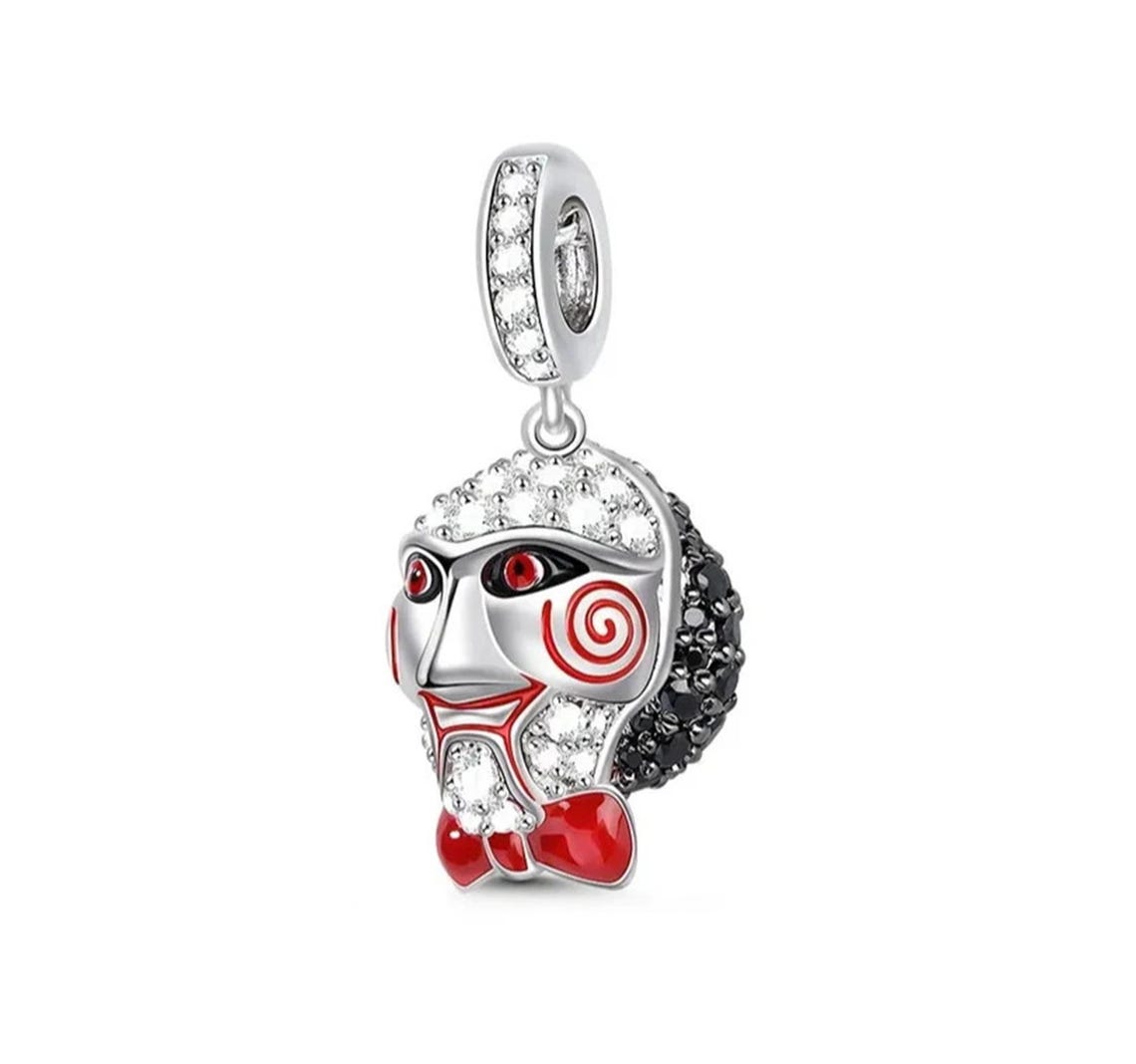 SAW Billy the Puppet Dangle Charm - Horror Movie 925 Sterling Silver ...