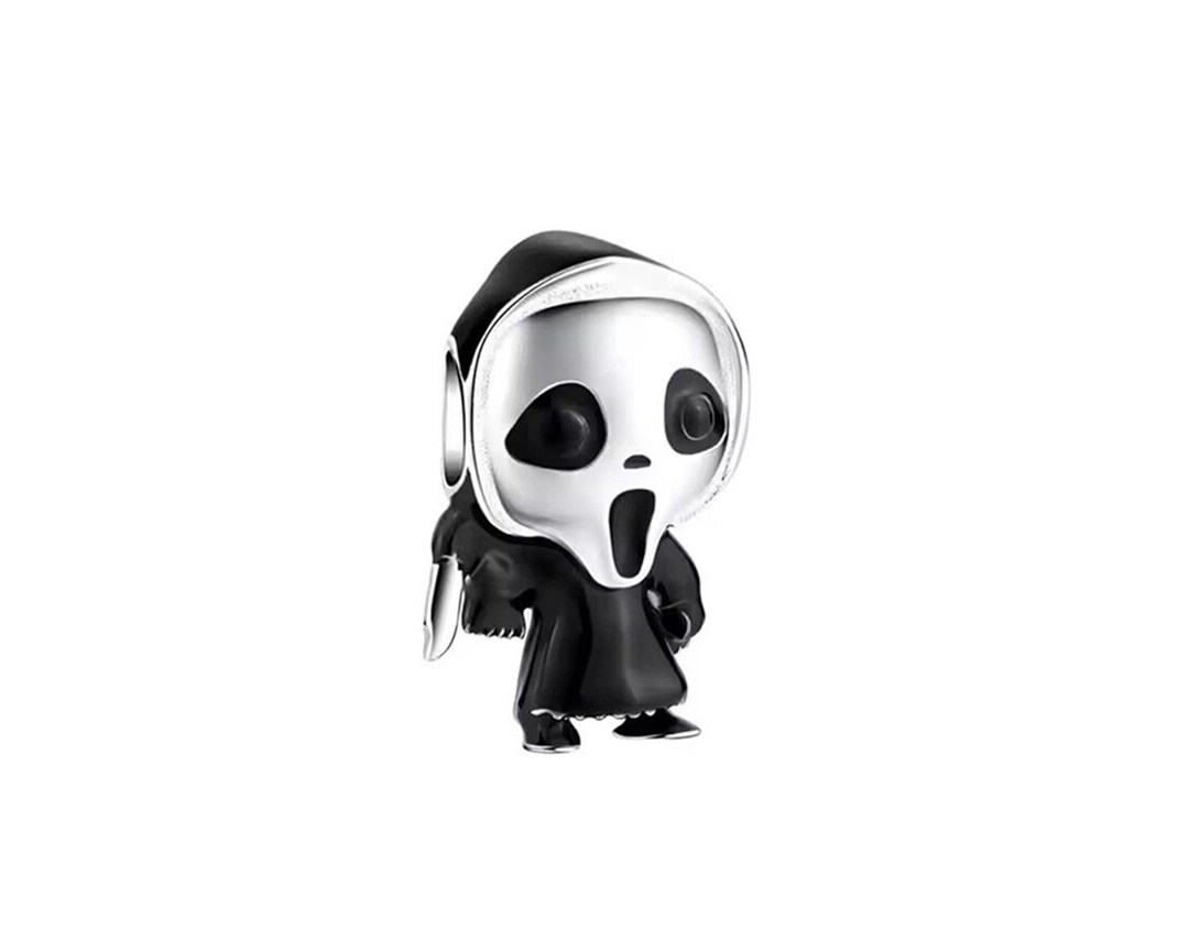 Scream Ghostface Mask Charm - Horror Movie 925 Sterling Silver Charm ...