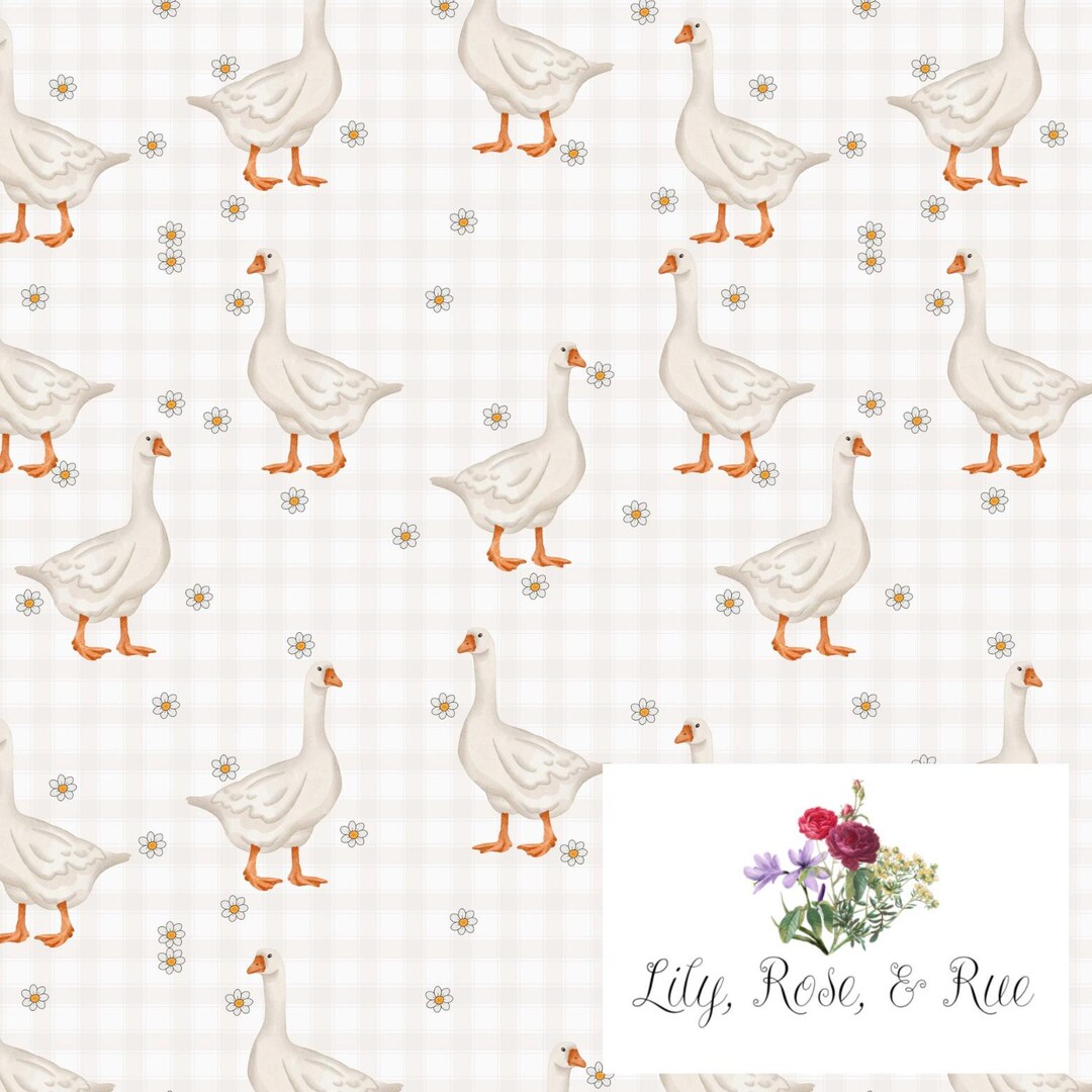 Silly Goose Floral Seamless Digital File - Etsy