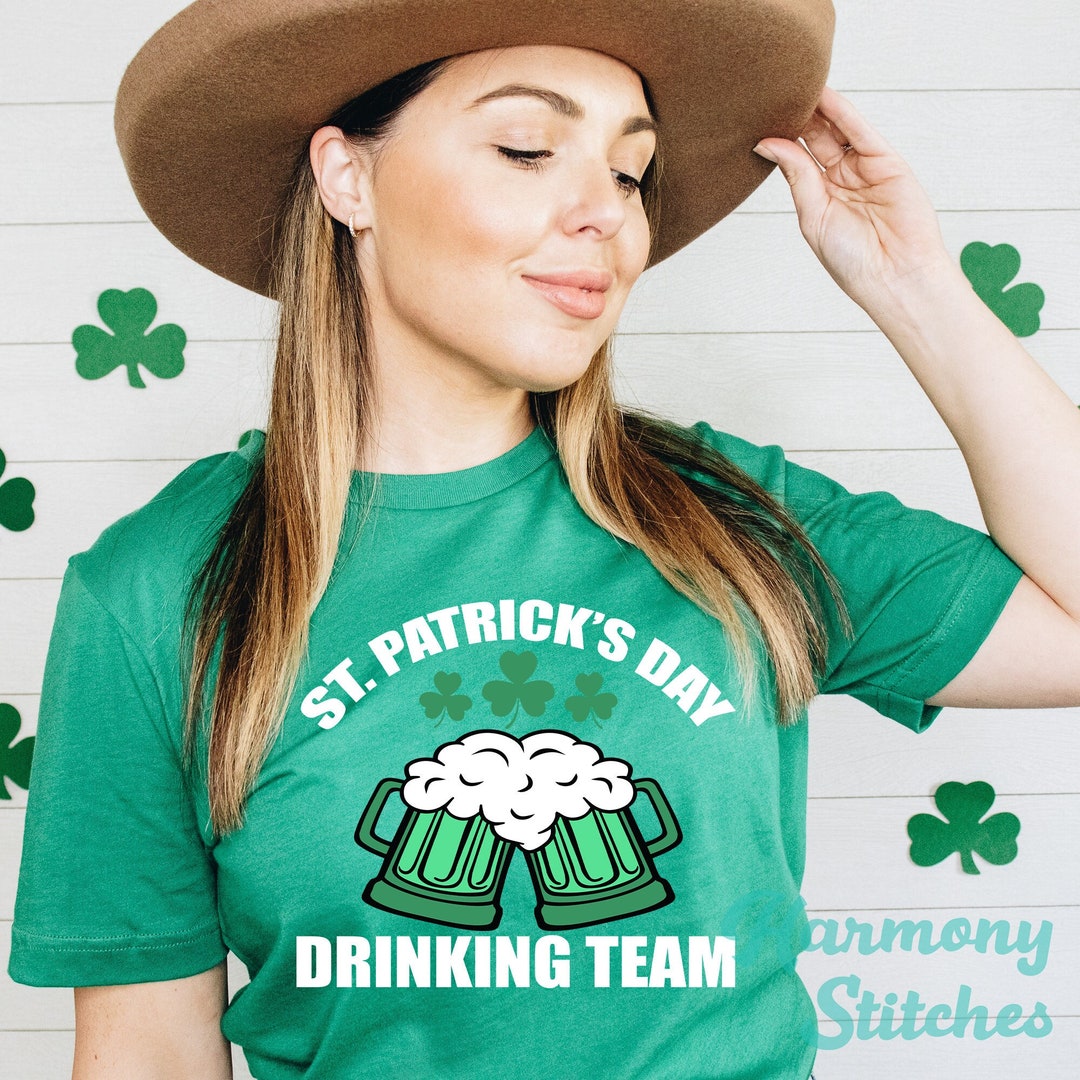 St Patricks Day Drinking Team Shirt for Men and Women, Trendy Cute ...