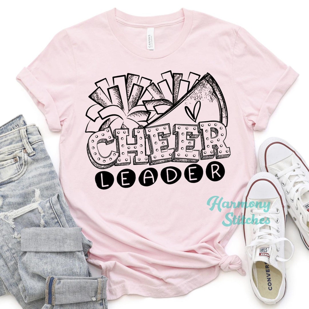 Cheerleader T-shirt, Cute Cheerleading Shirts for Girls Kids Youth and ...