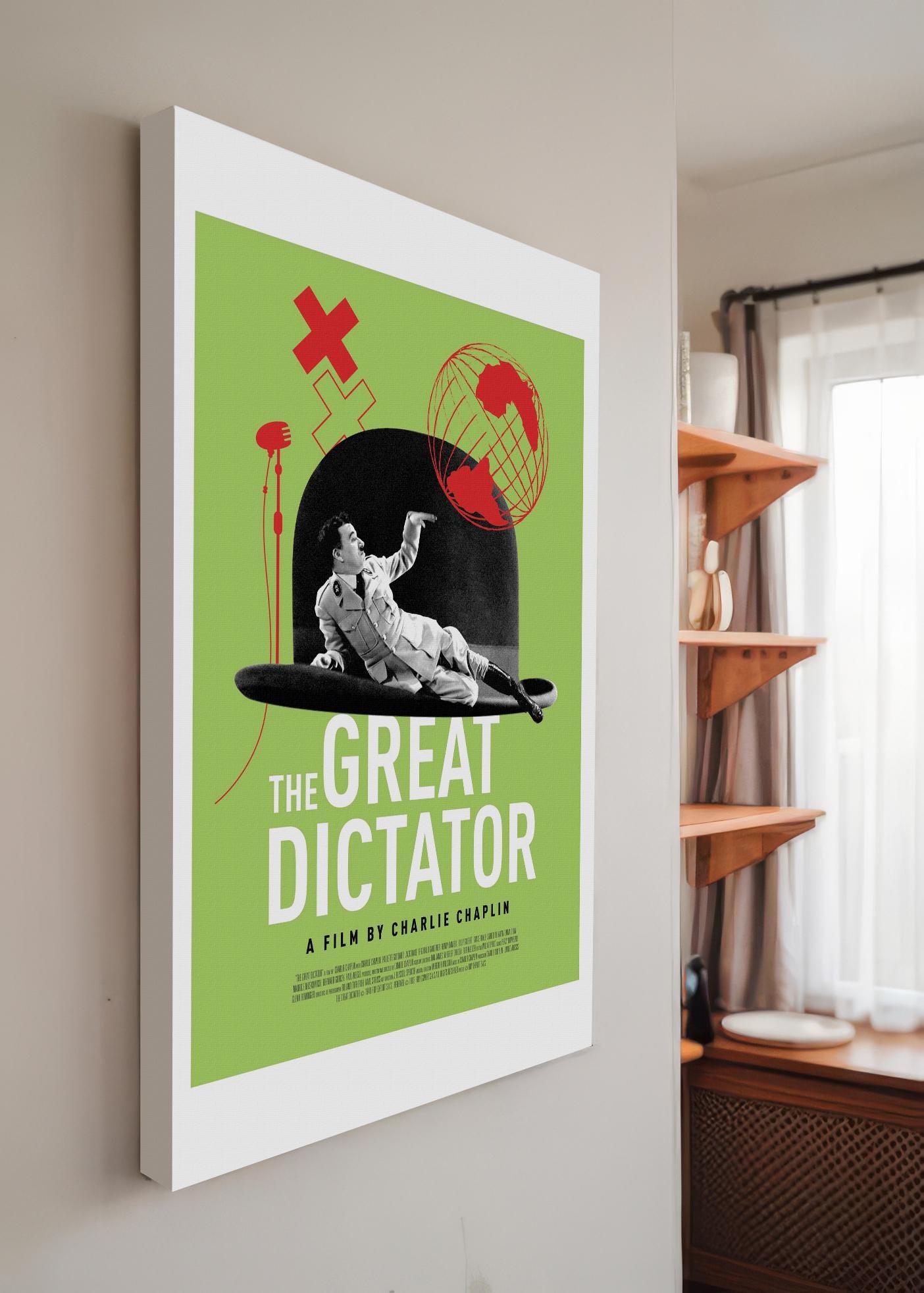 The Great Dictator (1940) Movie Poster, Wrapped Poster, Wall Art, Room ...
