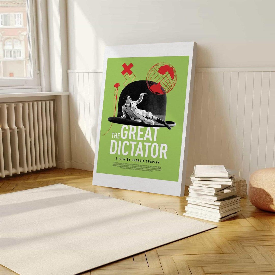 The Great Dictator (1940) Movie Poster, Wrapped Poster, Wall Art, Room ...