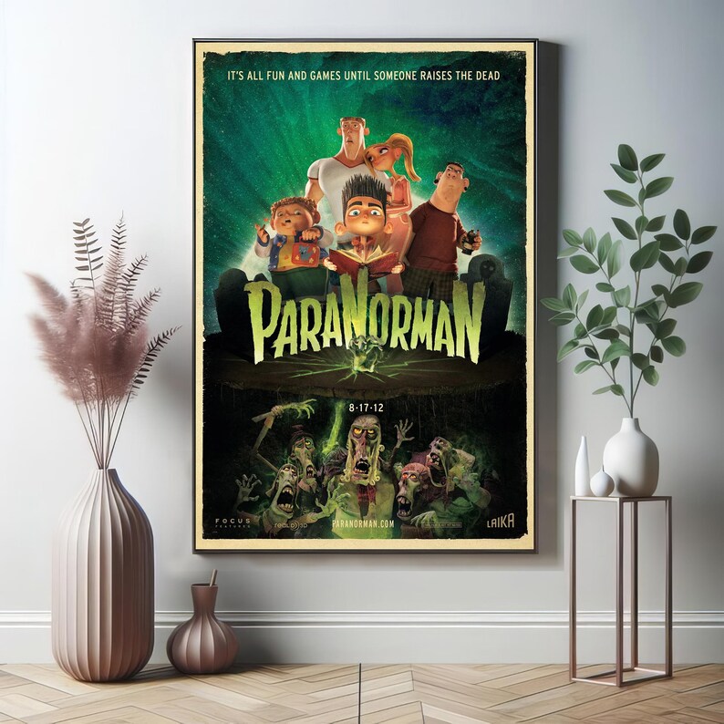 Paranorman (2012) Movie Poster, Wrapped Poster, Wall Art,retro ...