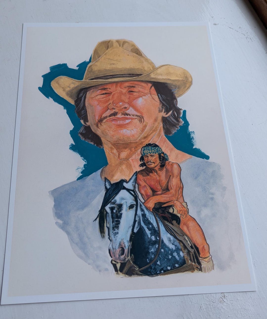 A4 Art Print Of Classic Film Actor Charles Bronson Etsy