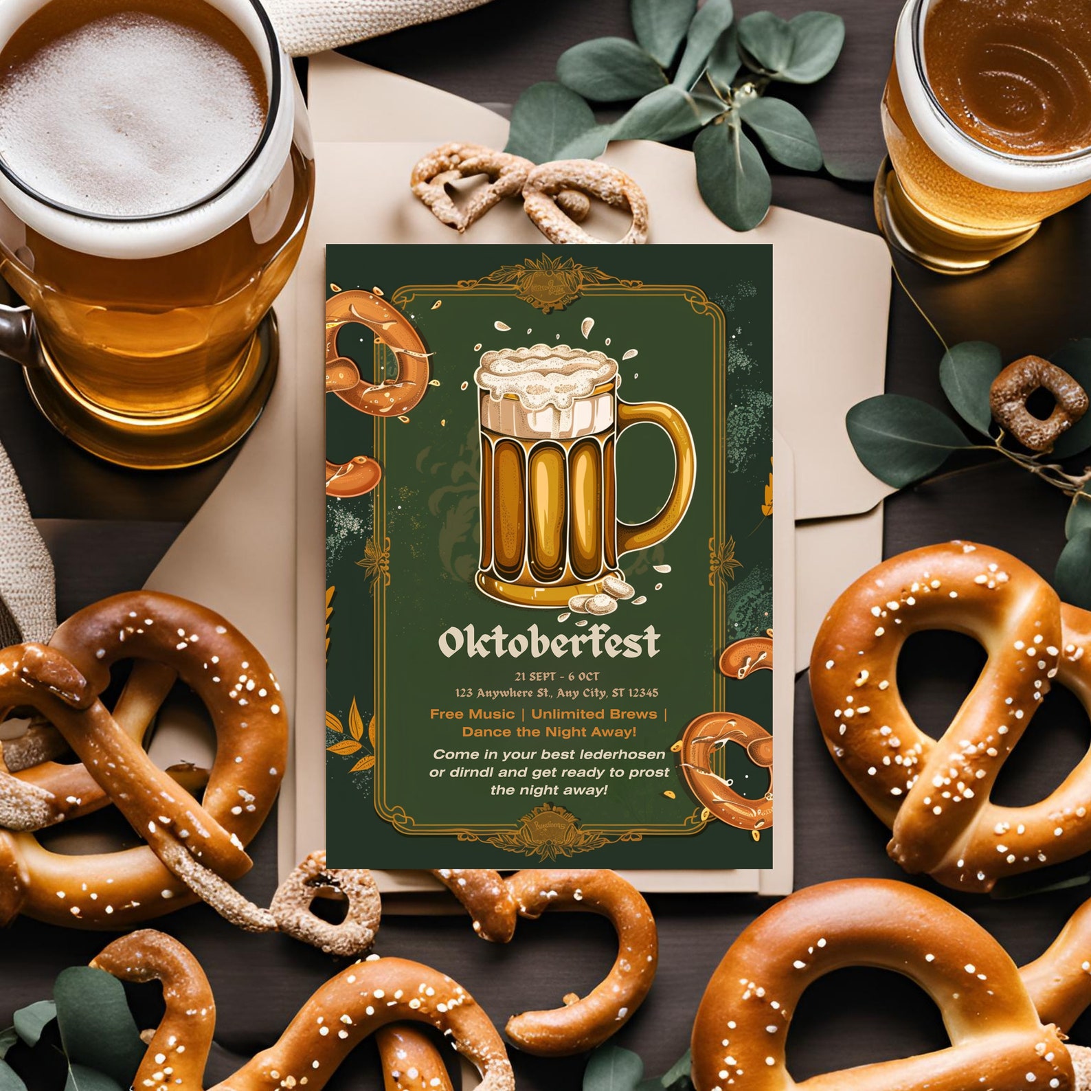 Oktoberfest Invitation, Invitation Templates, Beer Party, Oktoberfest ...