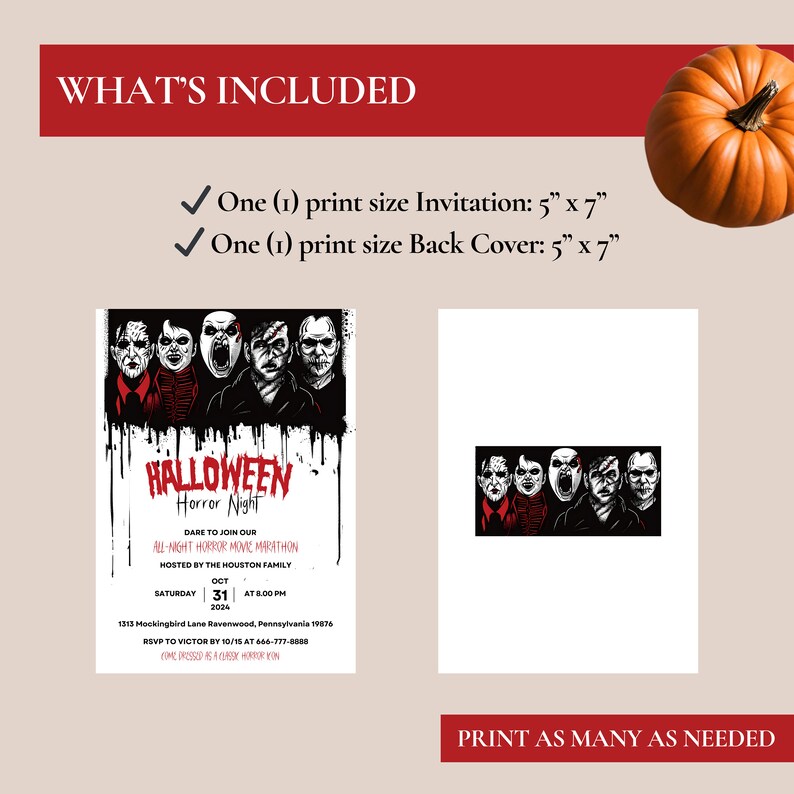 Horror Movie Invite, Scary Movie, Horror Film, Halloween Horror Nights ...