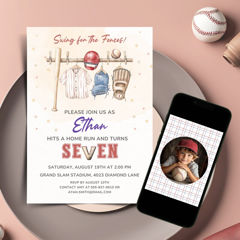 Baseball Invitation - Etsy