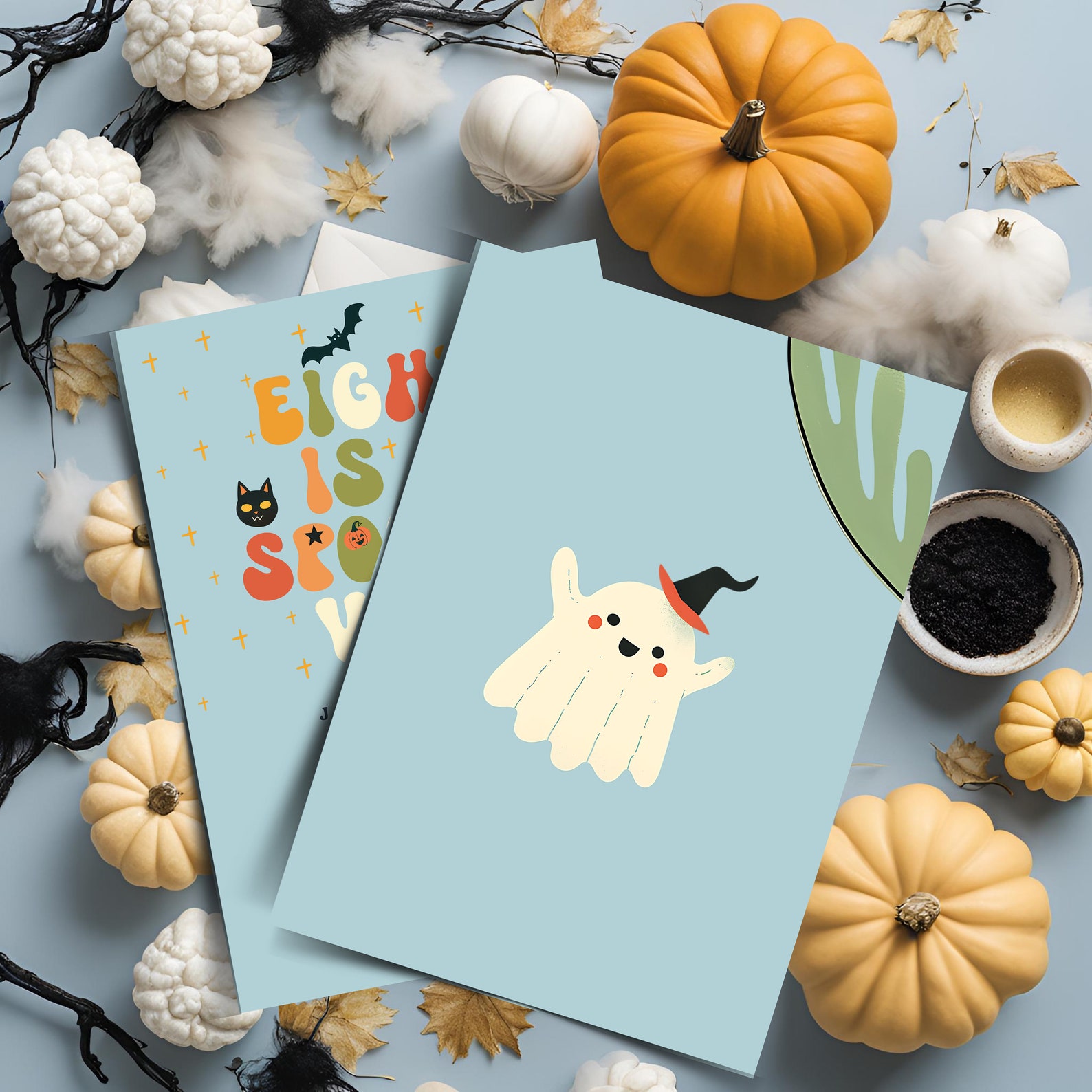 Spooky Eight is A Vibe Invitation Template Halloween 8th Birthday ...