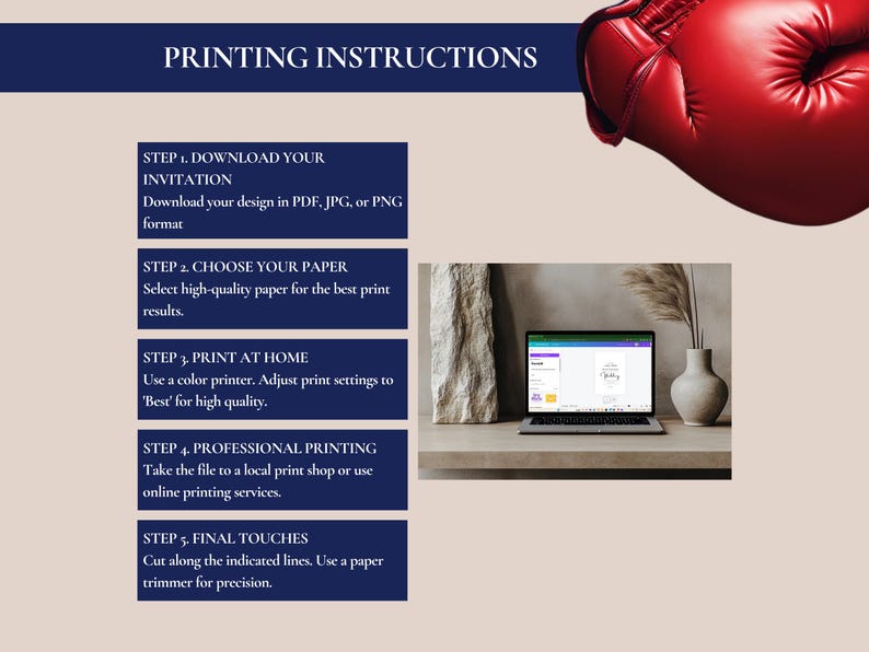 Boxing Birthday Invitation Editable Template Knockout Party Invite ...