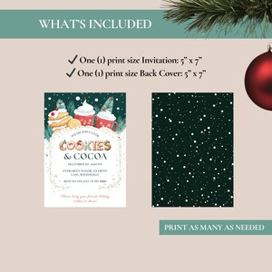 Cookies and Cocoa Party Invitation Editable Christmas Holiday Invite ...