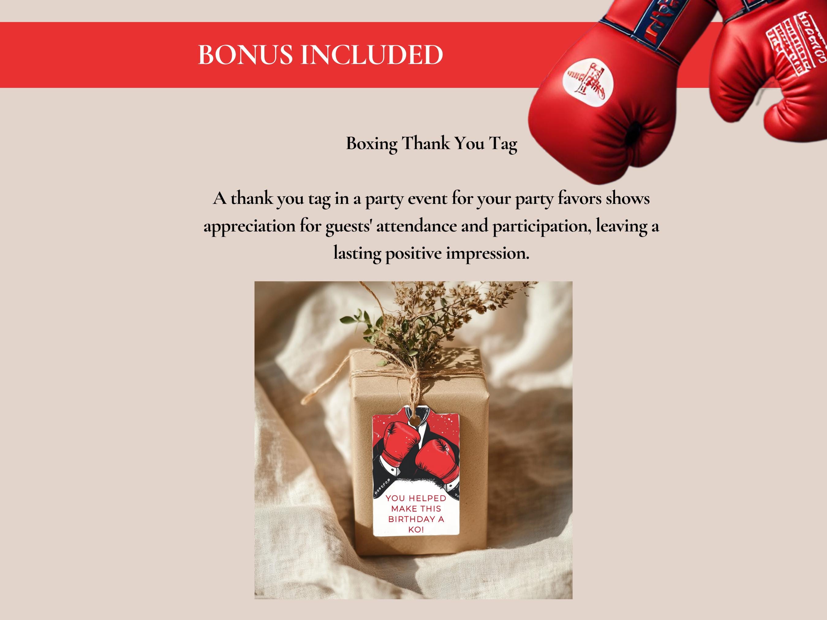 Editable Boxing Party Invite Boxing Party Invitation Knockout Birthday ...