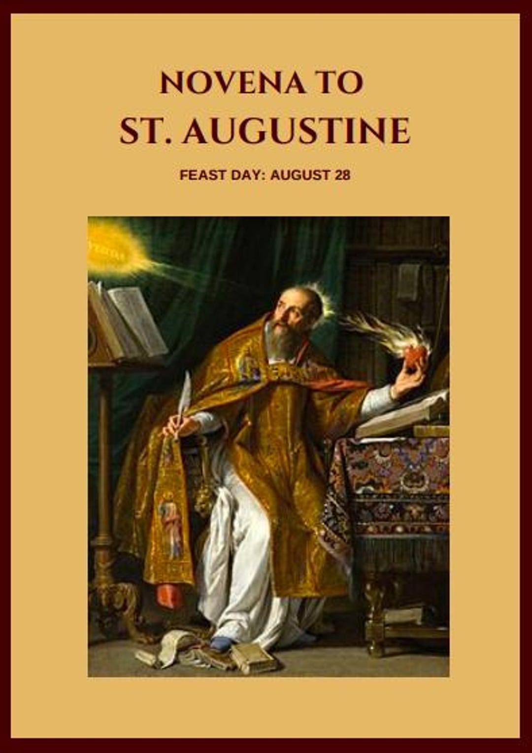 9 Day Novena to Saint Augustine of Hippo Downloadable Prayer Guide to ...