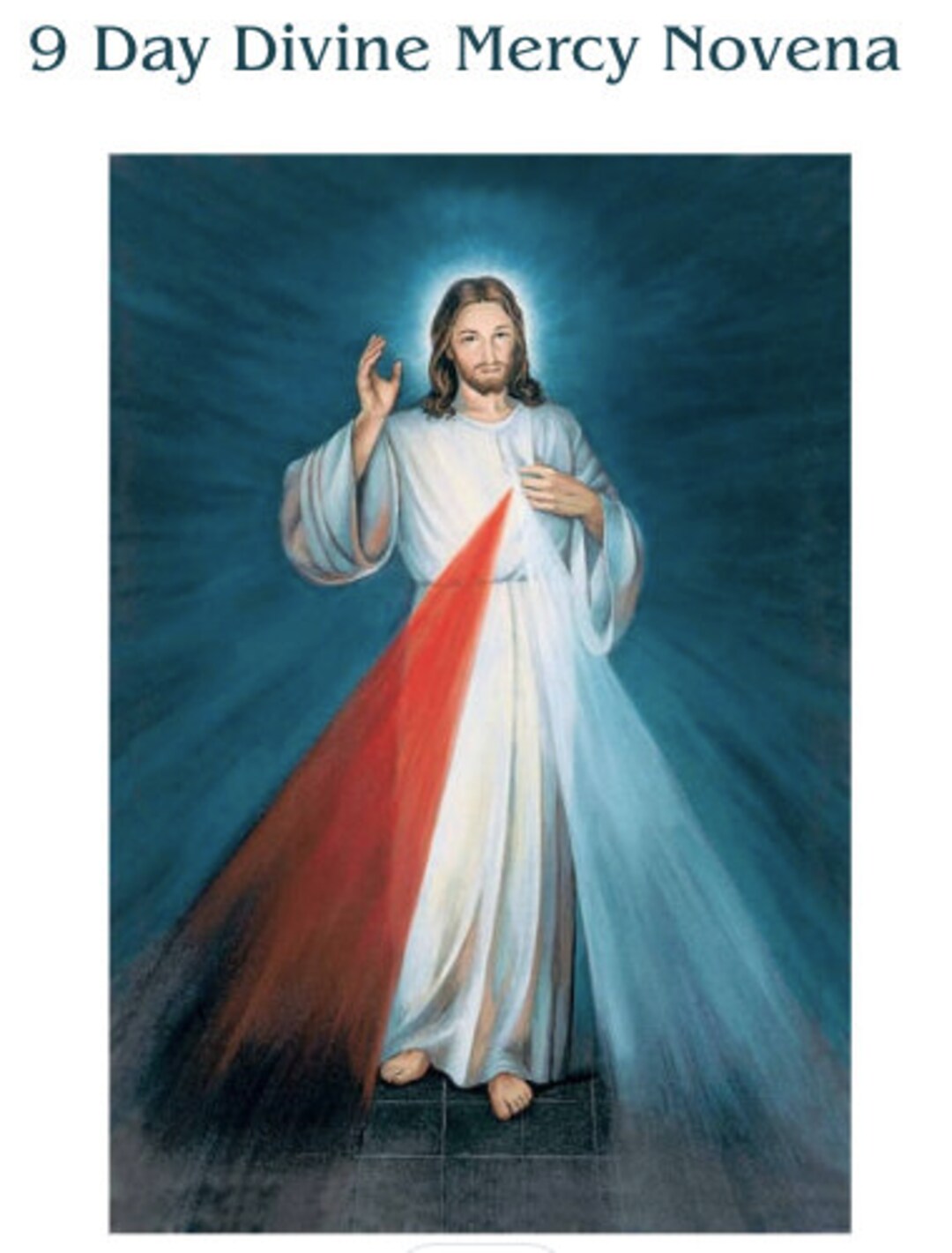 Divine Mercy: 9 Day Downloadable Novena With Chaplet of Divine Mercy Prayer Guide - Etsy