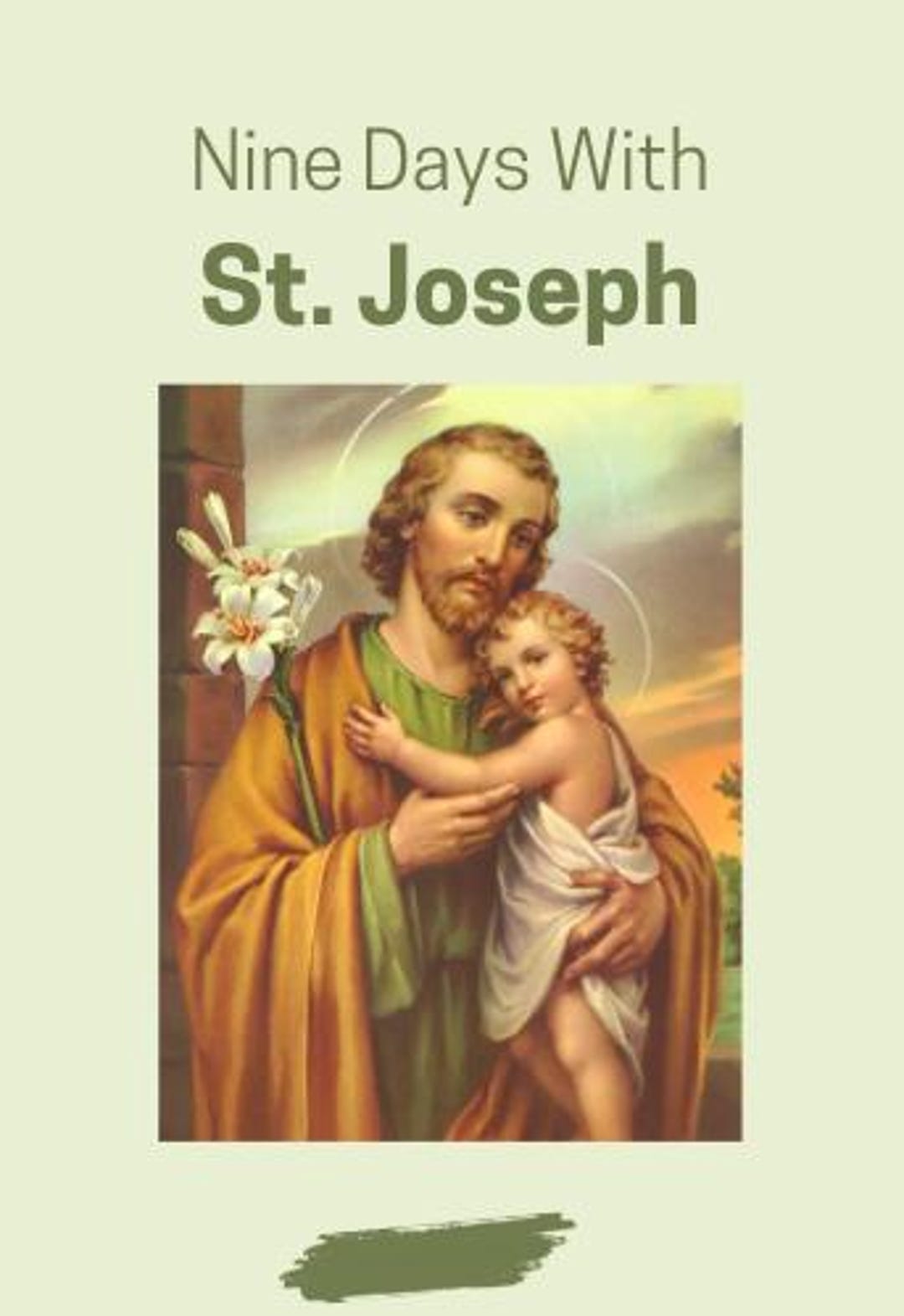 Nine Days Novena to St. Joseph Downloadable 9 Day Novena to San Jose ...