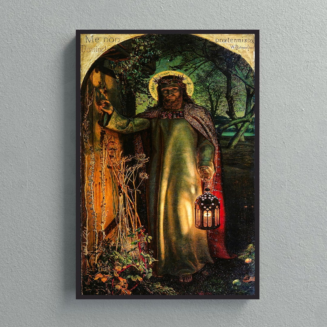 The Light of the World Jesus Knocking by William Holman Hunt Print ...