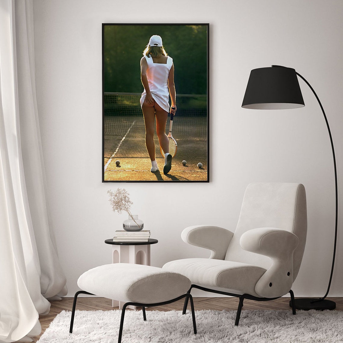 Tennis Girl Bum Athena Classic Poster Wall Art for Living Room and ...