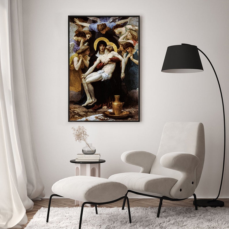 William Bouguereau the Pieta Poster, Vintage Wall Art Poster, Home ...