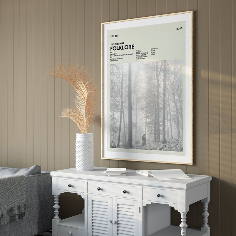 Taylor Swift Folklore Album Poster, Music Wall Art Poster, Home Decor ...