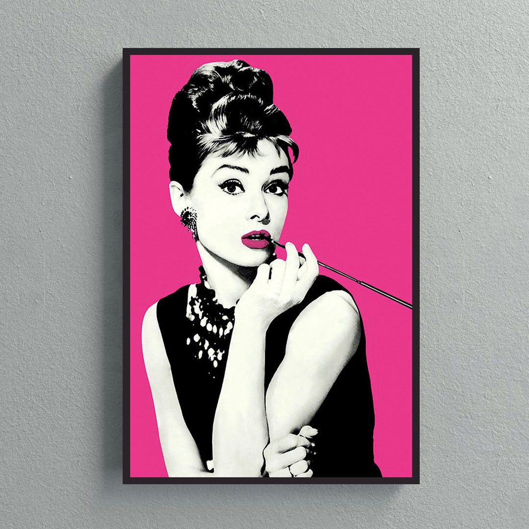 Reproduction Vintage Audrey Hepburn Movie Poster, Movie Wall Art Poster ...