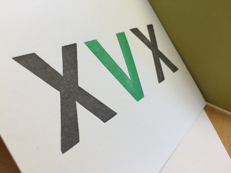 Xvx Vegan Straight Edge Letterpress Card Etsy